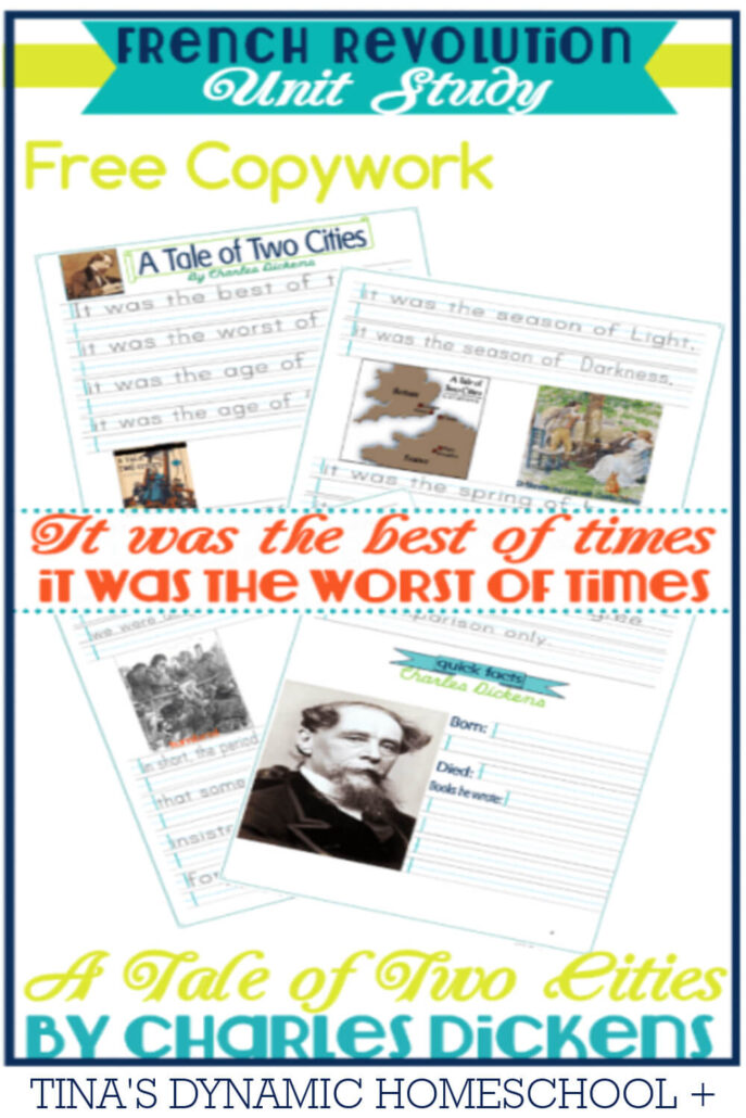 Free French Revolution Copywork A Tale of Two Cities