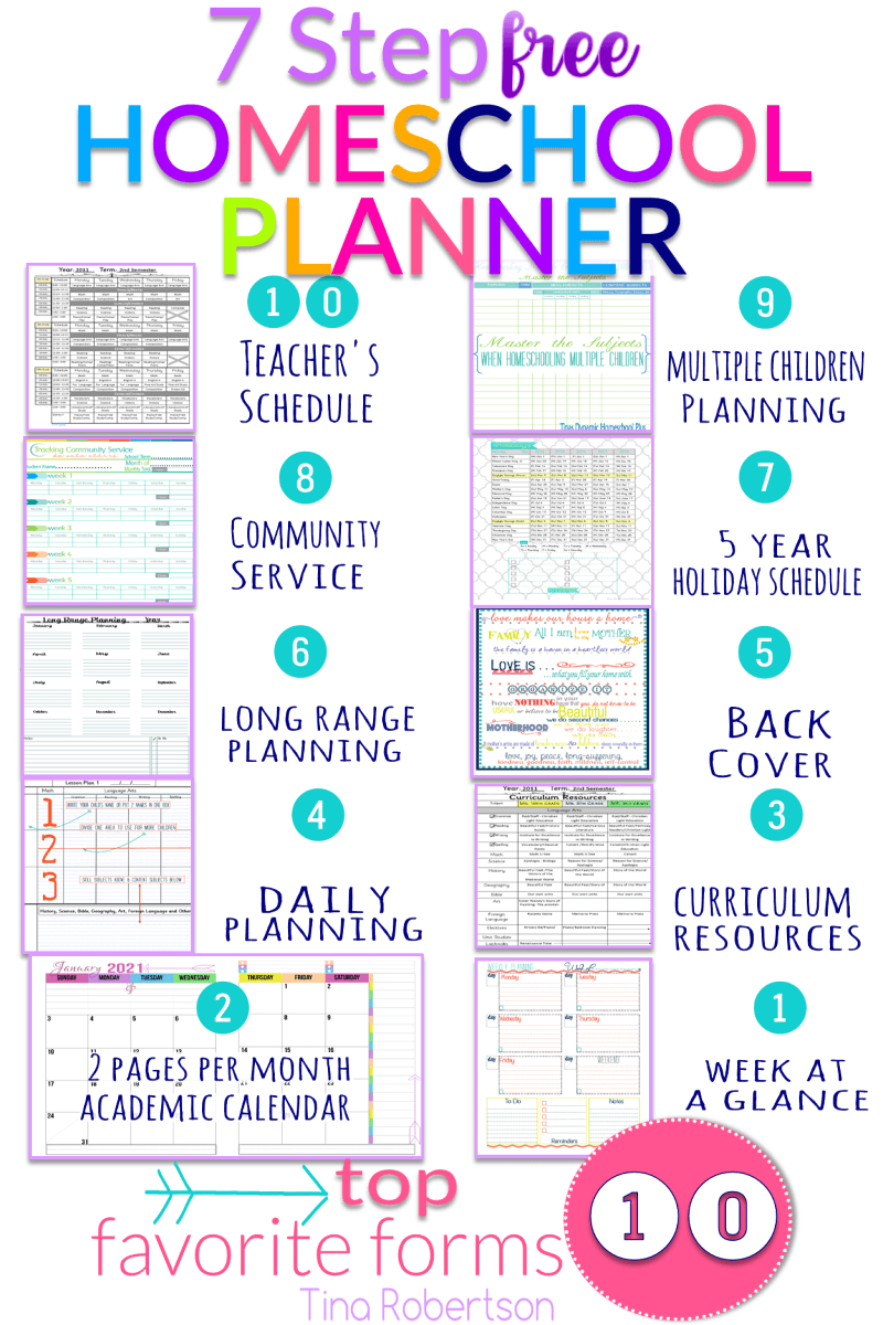 7 Step Homeschool Planner – Top 10 Favorites