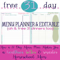 How a 31 Day Menu Plan Makes You a Healthier, Better & Smarter ...