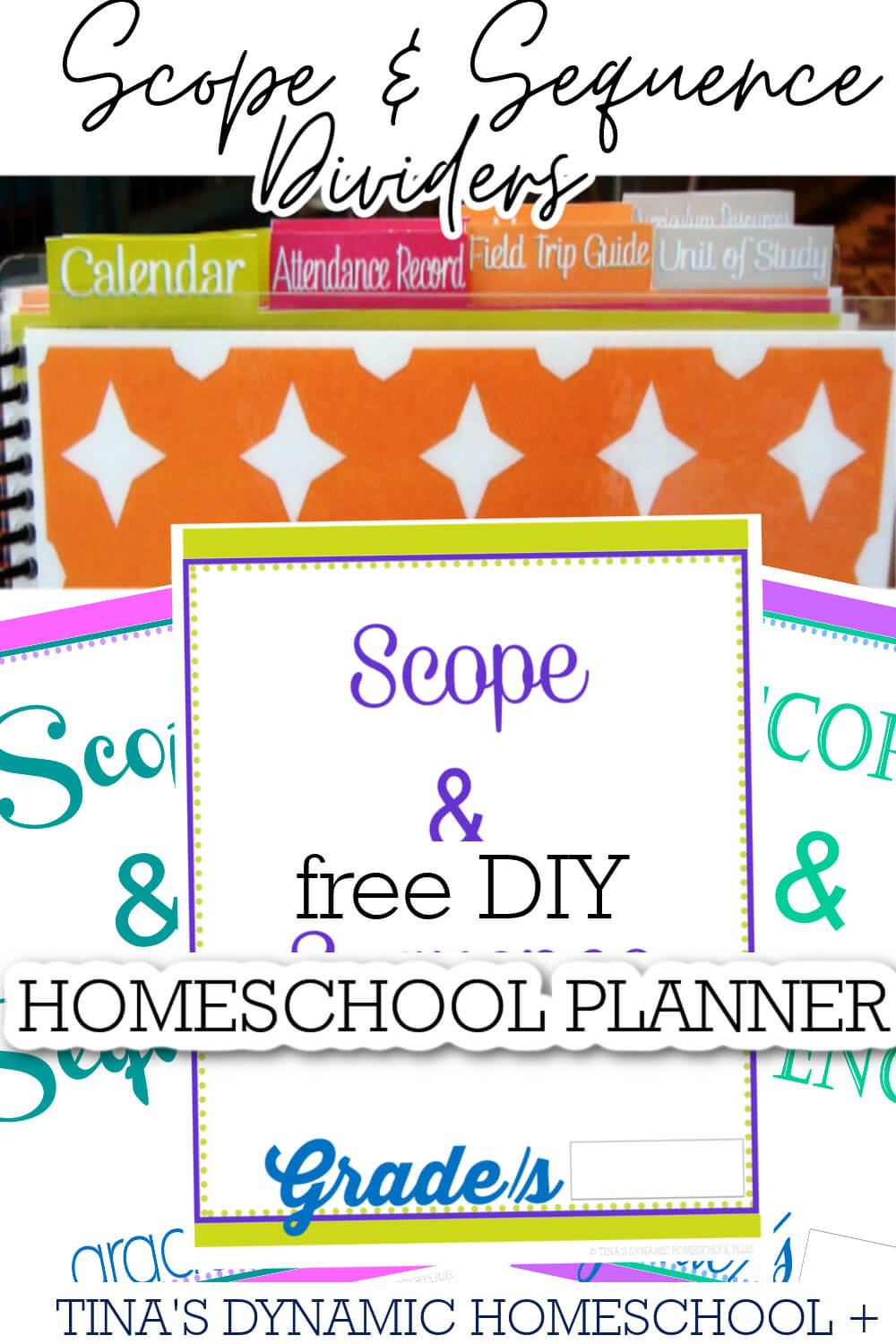 Free Scope and Sequence Divider Page - 7 Step Homeschool Planner