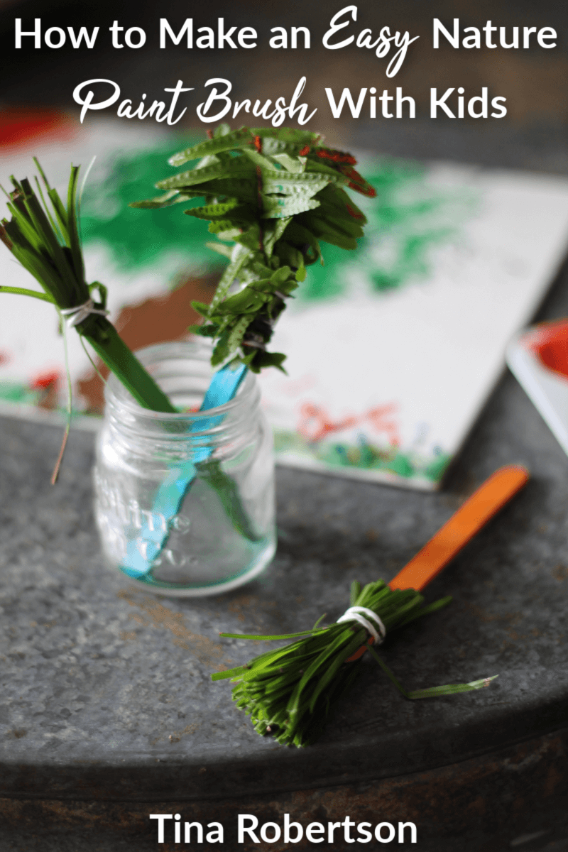 How to Make an Easy Nature Paint Brush With Kids