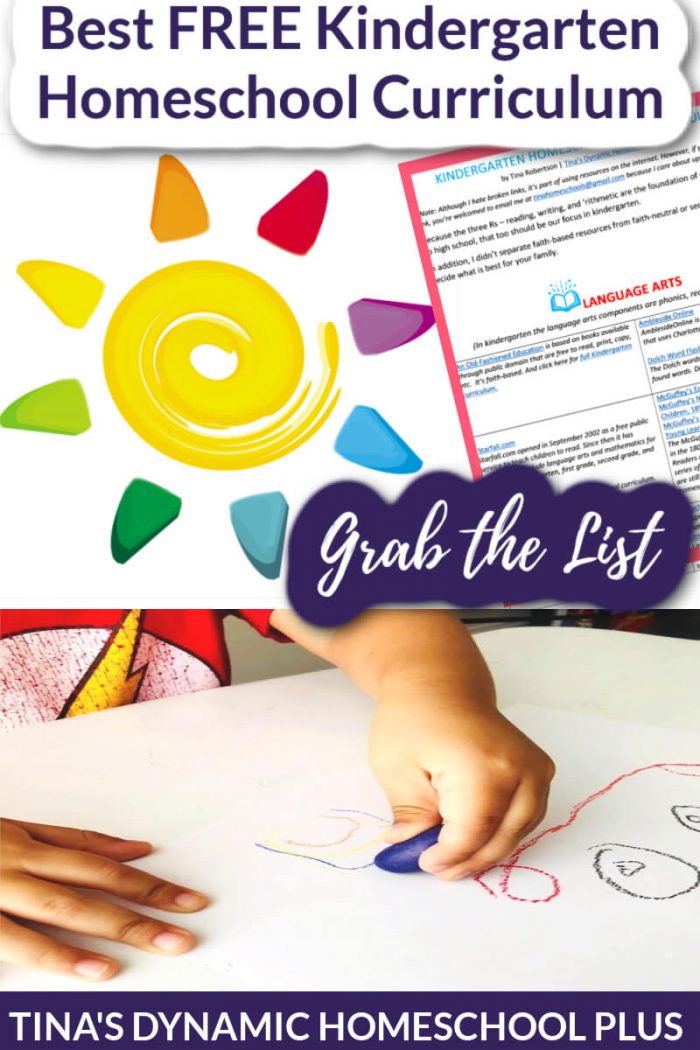 BEST Free Kindergarten Homeschool Curriculum With A Gentle Approach