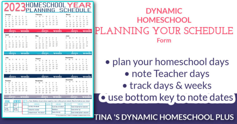 Year 2023 Homeschool Planning Schedule Beautiful Form