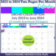 Beautiful and Colorful 2023 to 2024 Two Page Monthly Calendar