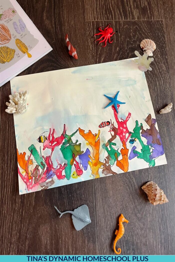 Celebrate World Reef Day with a Blow Painting Coral Reef Hands-On Activity