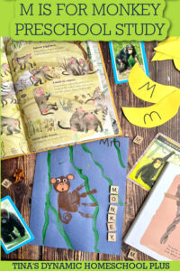 Alphabet Letter M is for Monkey Handprint Preschool Fun Monkey Study