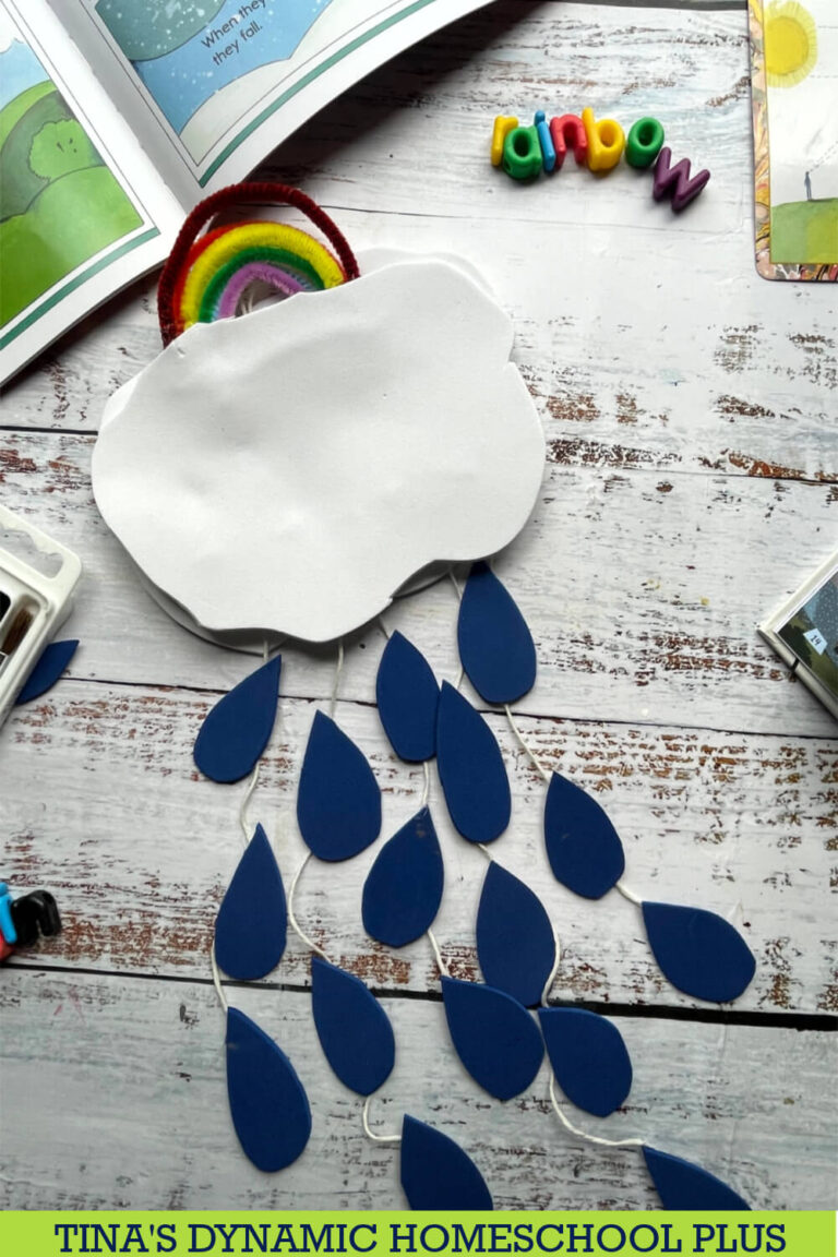 Alphabet Letter R is for Rainbow Craft for Preschool | Fun Rain Mobile