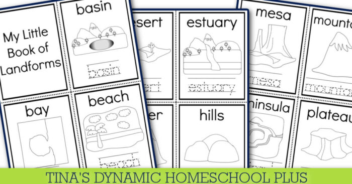 FREE MY LITTLE BOOK OF LANDFORMS IMAGES WITH NAMES