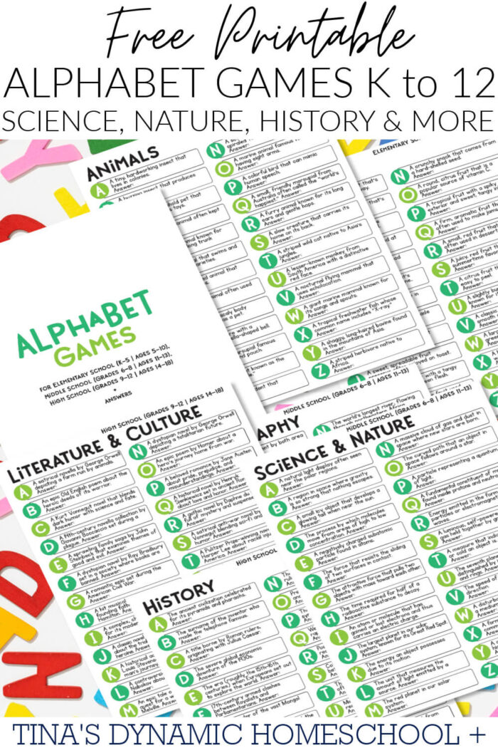 DIY Games For Kids | Free K To 12 Alphabet Games