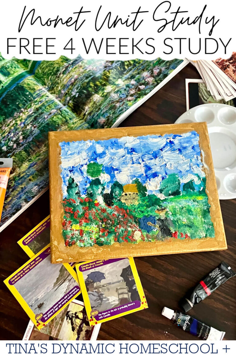 Free 4 Weeks Claude Monet Unit Study & Best Hands-on Ideas