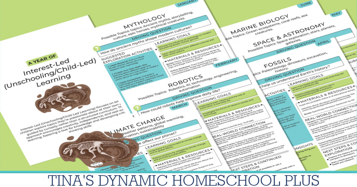 Interest-Led Learning Made Easy: Free 12 Topics to Keep You Inspired ...