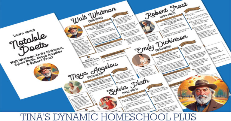 5 Iconic Poets: A Free Poetry Printable to Enhance Your Learning