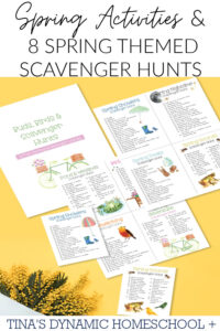 Free Spring Activities For Kids And 8 Spring Scavenger Hunts
