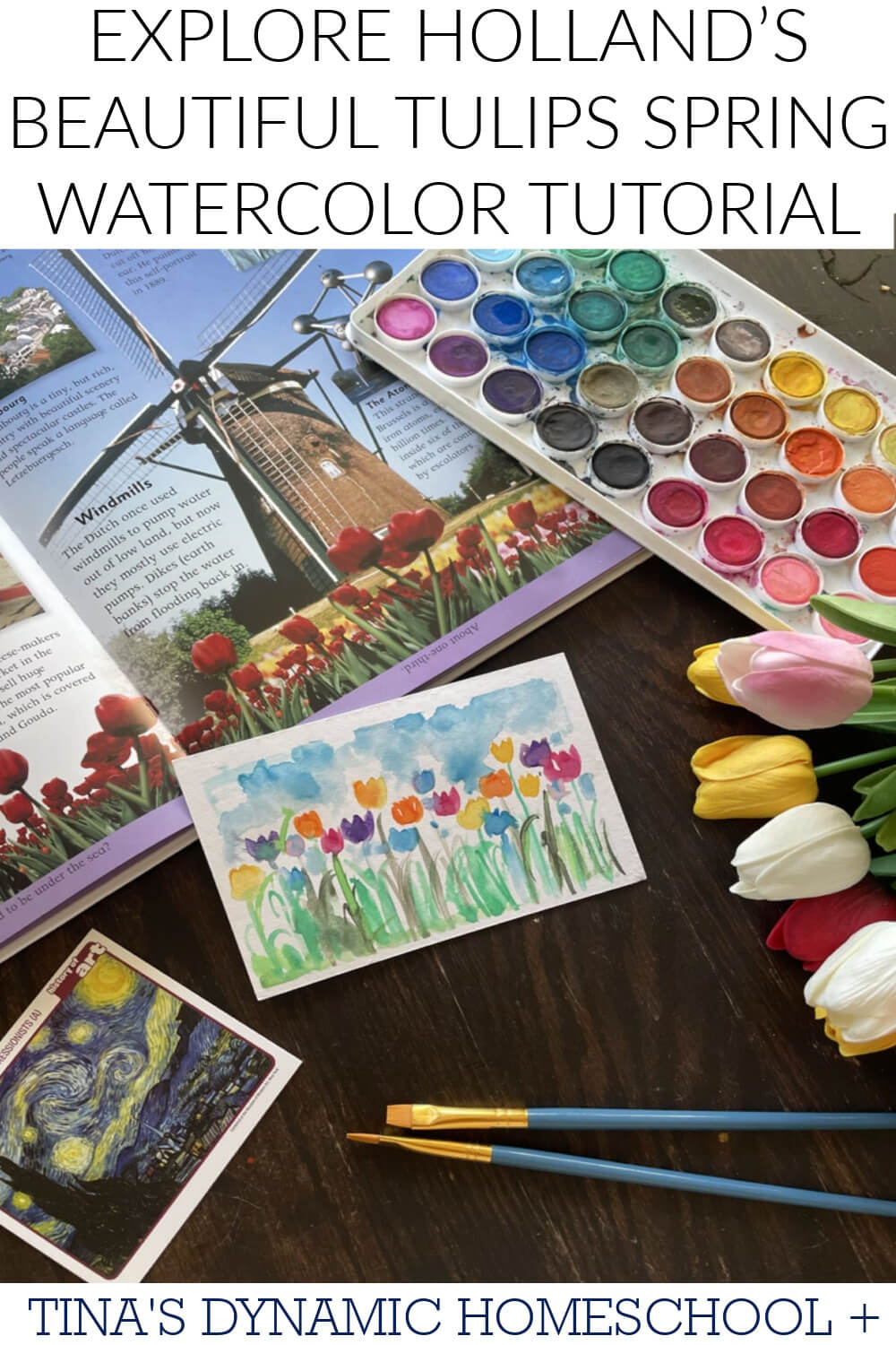 How to do a Spring Watercolor Tutorial: Explore Holland's Beautiful Tulips