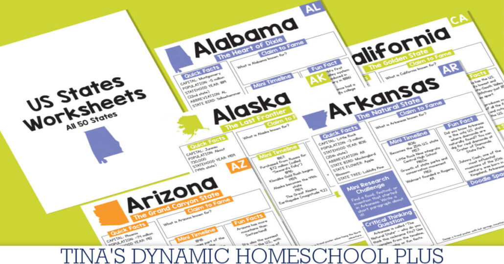 Free Resources: Worksheets To Learn The 50 States With Ease
