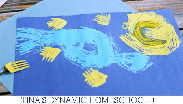 Easy Van Gogh Art Beautiful Starry Night Fork Painting