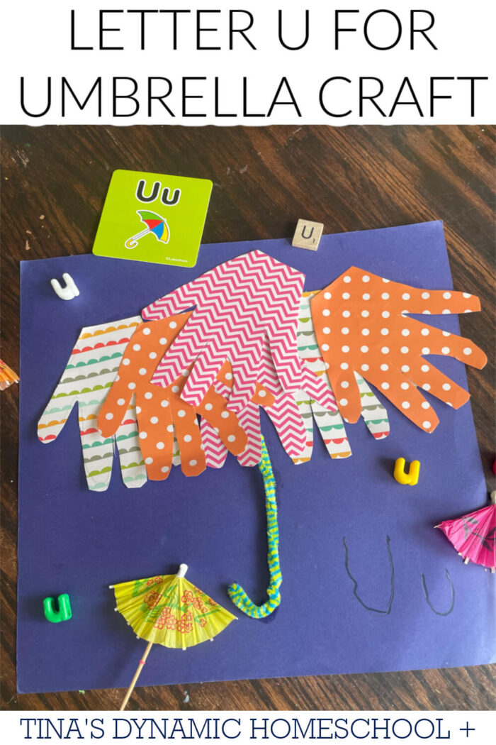 Umbrella Is For Easy Letter U Handprint Craft