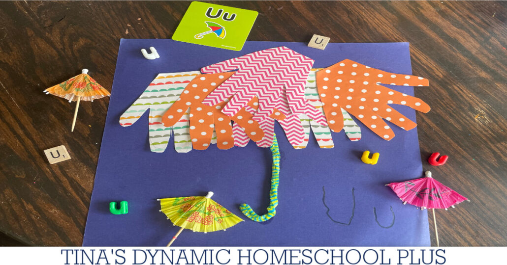 Umbrella Is For Easy Letter U Handprint Craft