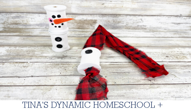 How To Build A Snowman Using Wooden Spools