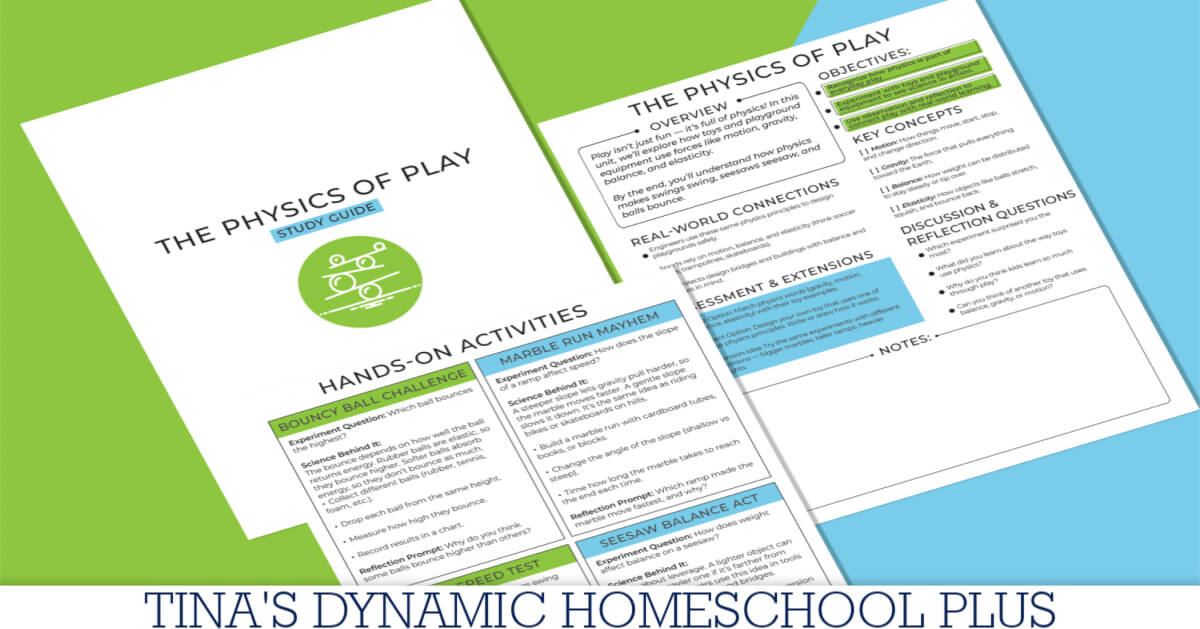 Physics For Kids Free The Physics Of Play Printable