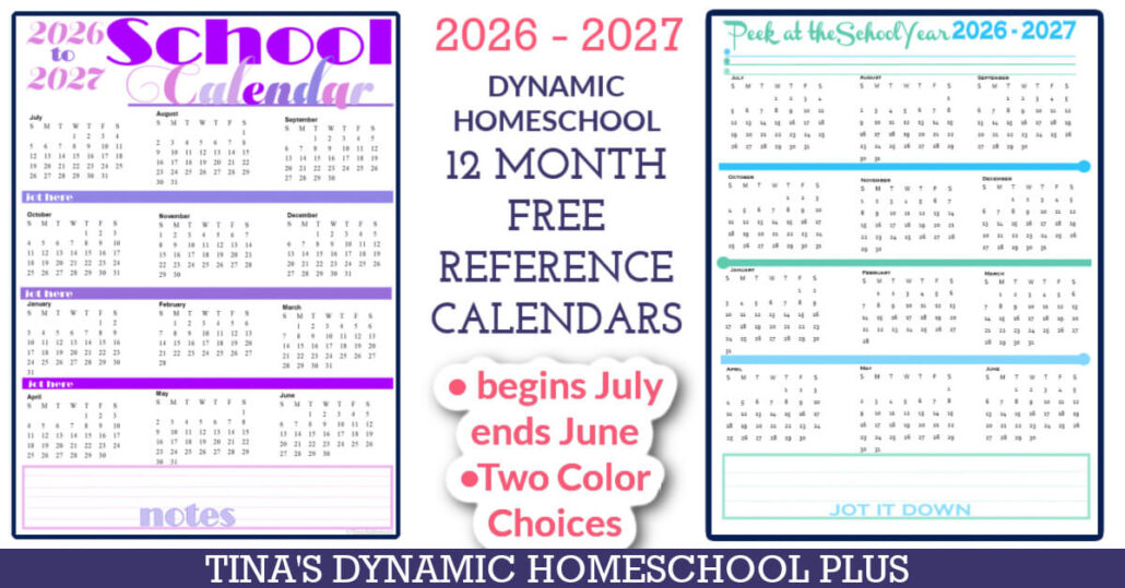 Beautiful Free Printable Yearly Calendar 2026 - 2027