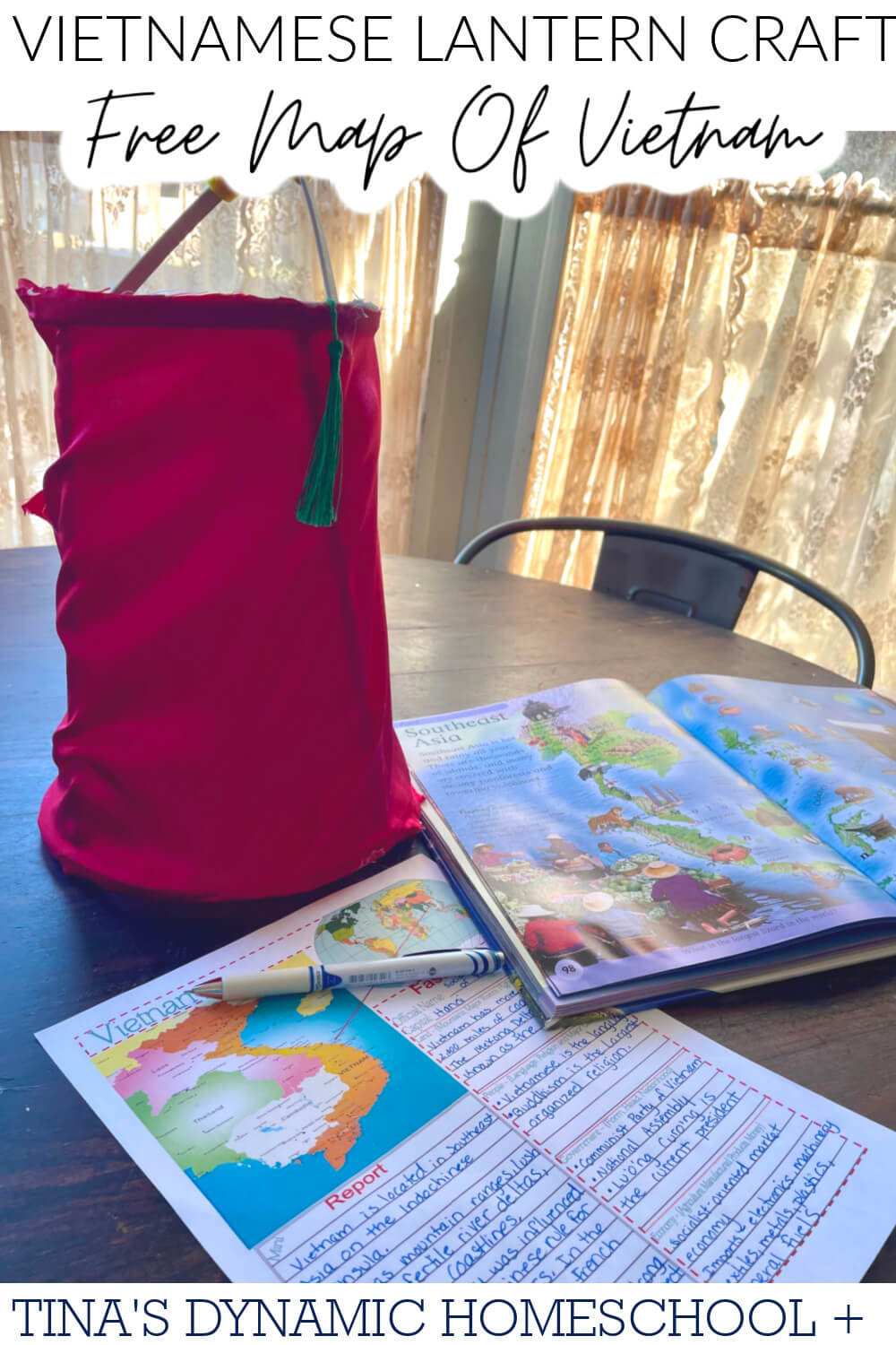Free Printable Map Of Vietnam & How To Make A Vietnamese Lantern