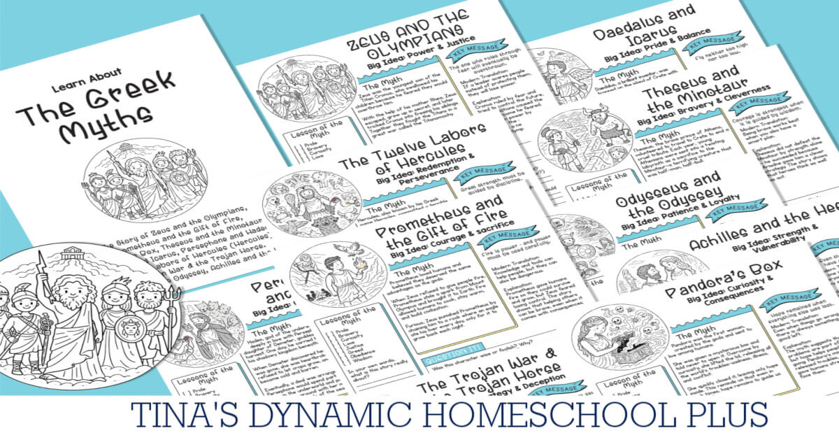 Cool Greek Myths: Free Printable Activities For Kids