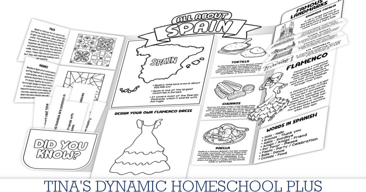 Free Spain Lapbook for Kids Who Love Hands-on History