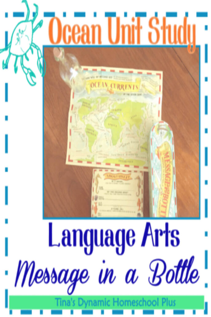 Ocean Unit Study Language Arts: Message in a Bottle