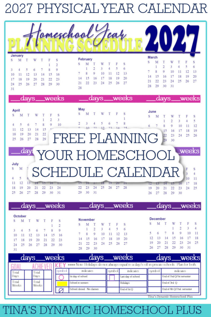 Physical Year 2027 Homeschool Planning Beautiful Form