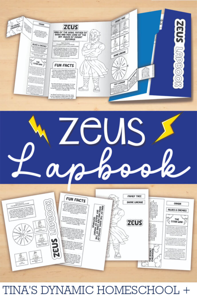 Free Lapbook Zeus for Kids Who Love Hands-on History